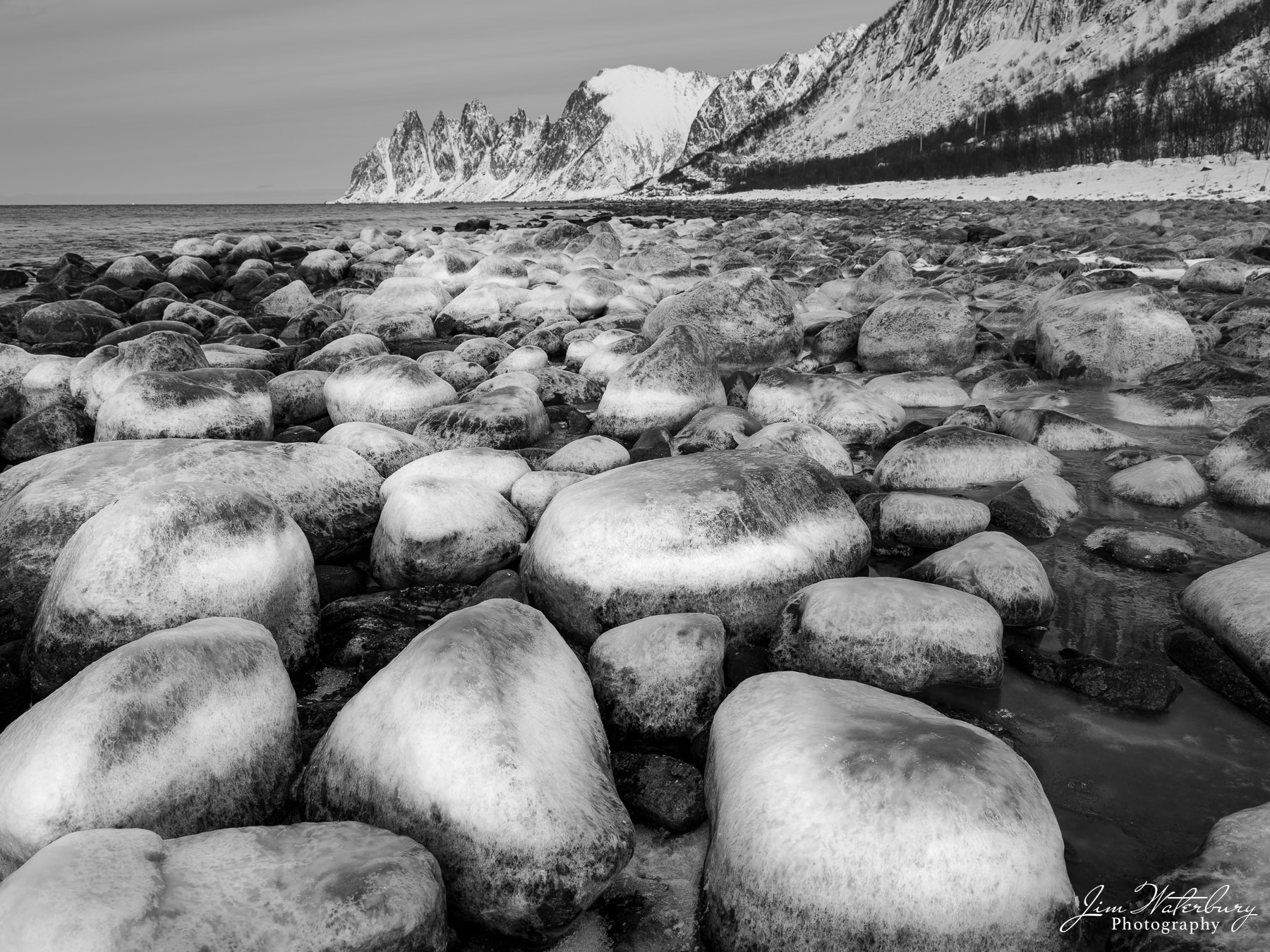 Frosted Rocks Lofoten Islands Norway Jim Waterbury Photography